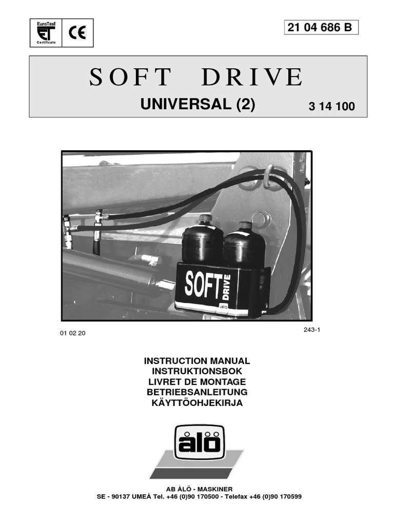 Soft Drive Instruction Manual | PDF | Piston | Pressure