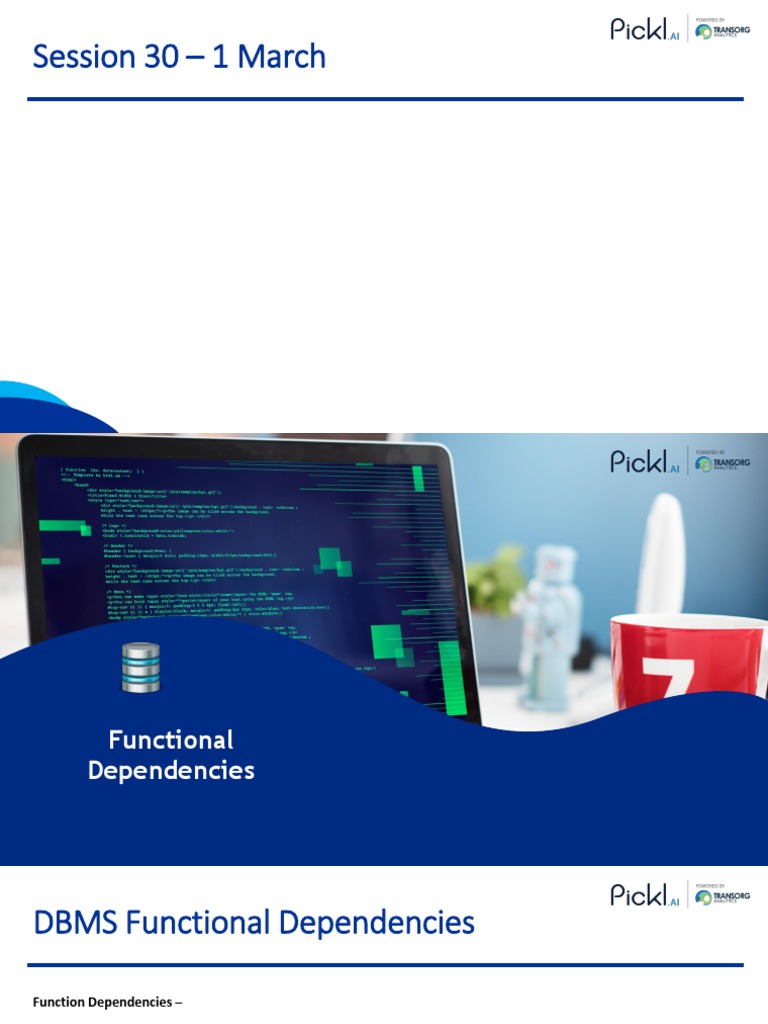 Session 30 - Functional Dependencies - 2 | PDF | Computing | Databases