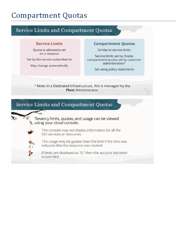 Compartment Quotas | PDF