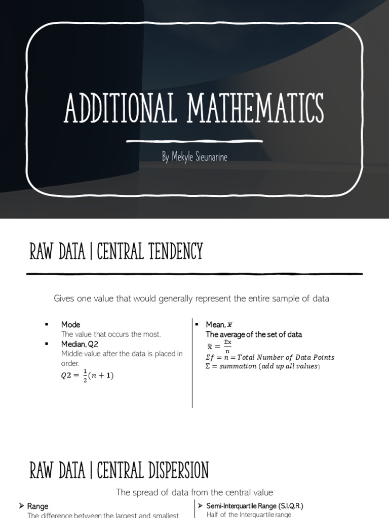 Additional Mathematics 2 | PDF | Statistics | Sampling (Statistics)