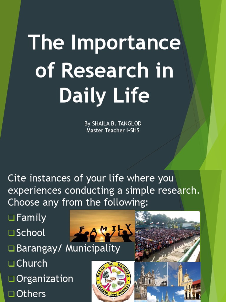Importance of Research in Daily Life | PDF | Cognition | Psychology