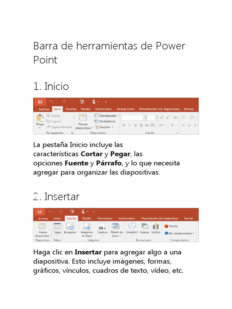 Barra de Herramientas de Power Point | Descargar gratis PDF | Animación ...