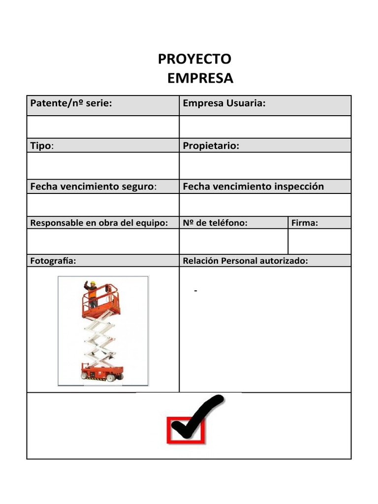 Tarjeta de Identificacion de Maquinarias y Equipos | PDF Tarjeta de Identificacion de Maquinarias y Equipos | PDF