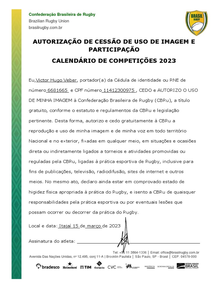 Declaracao Direito Uso Imagem | PDF