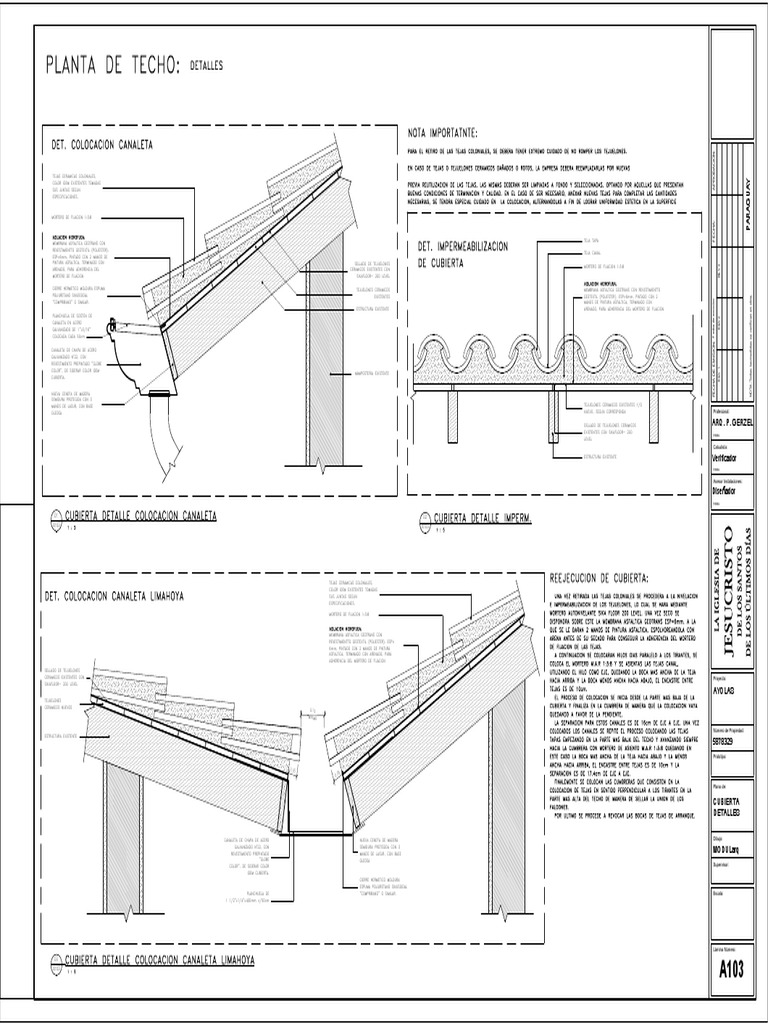 Planta de Techo:: Arq. P. Gerzel | PDF | Elementos arquitectónicos ...