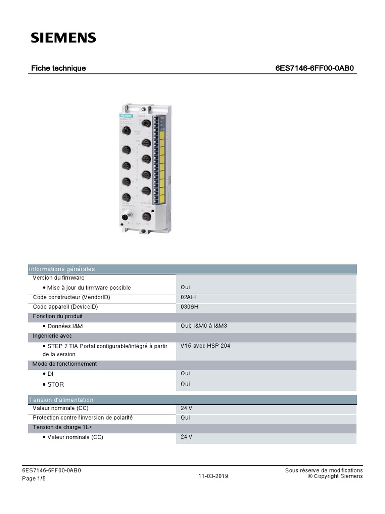 Siemens ET200 Eco PN Safety | PDF | Ethernet | Électrotechnique