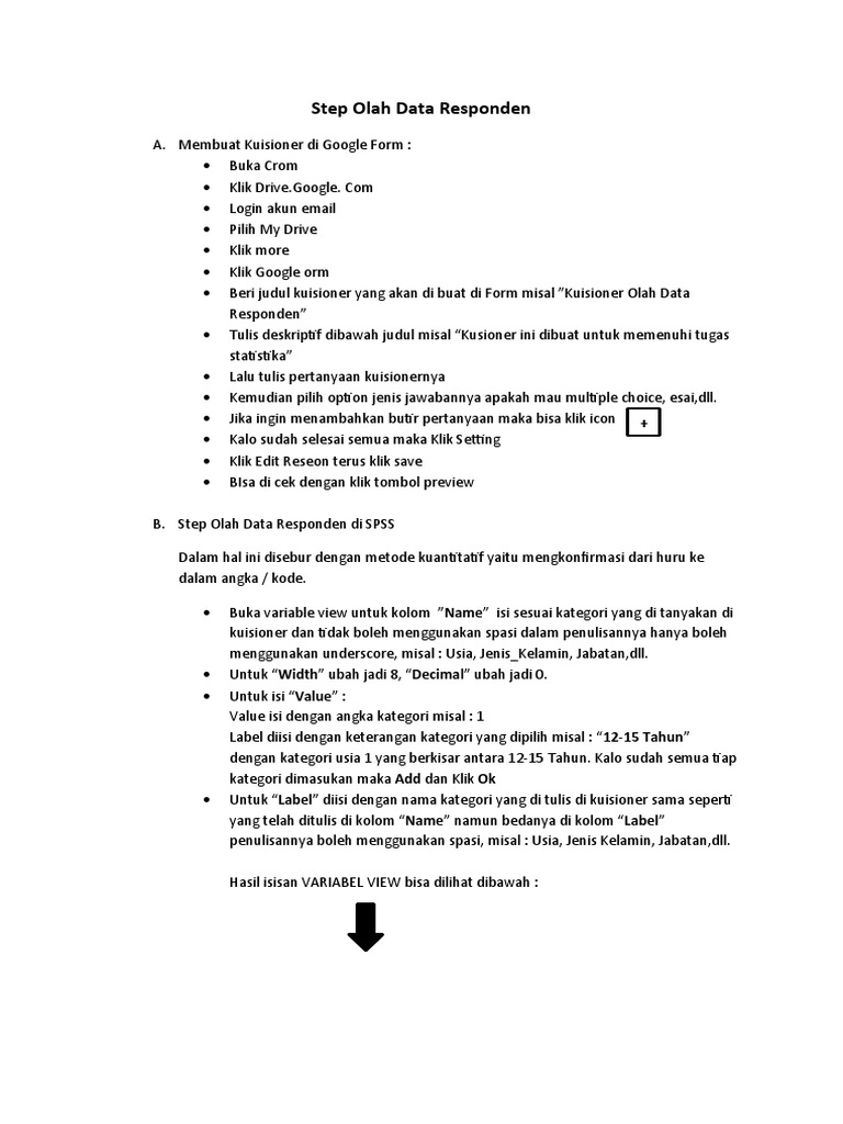 Step 1 Dan 2 (Olah Data Responden & Uji Validitas Dan Reliabilitas) | PDF