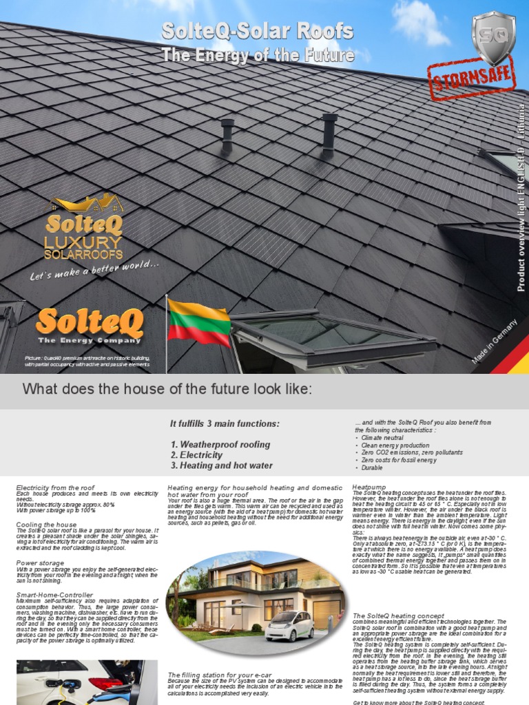 Solteq-Solar Roofs | PDF | Roof | Heat Pump