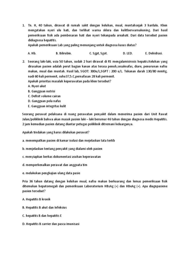 Soal Hepatitis 2 | PDF