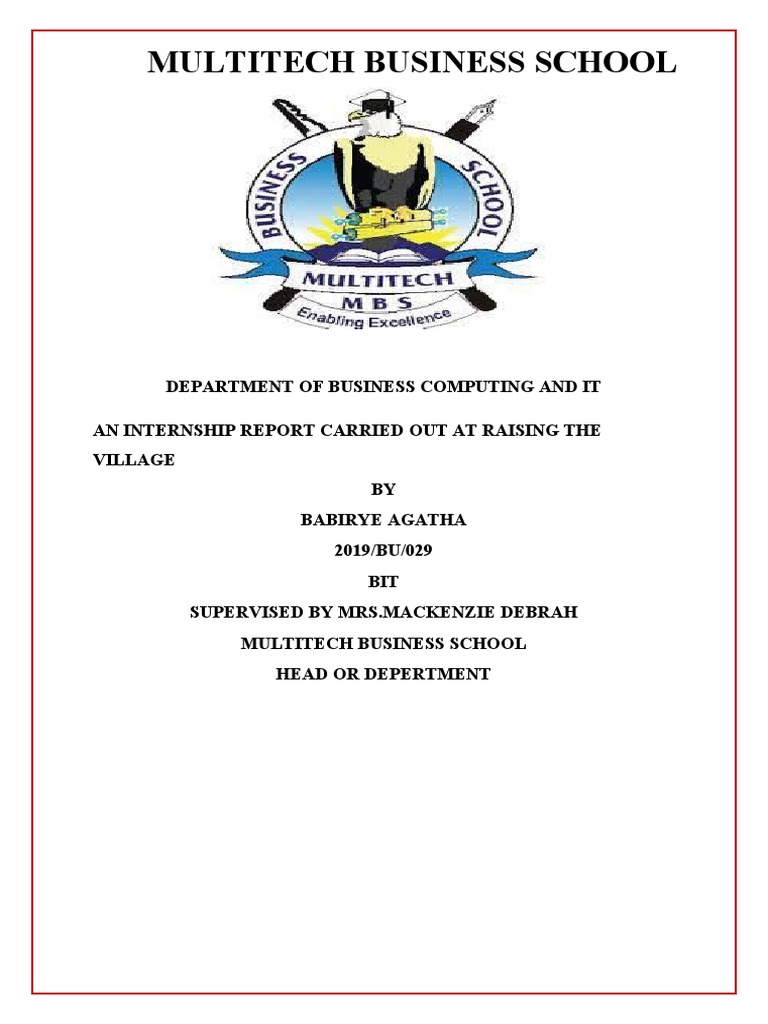 Multitech Business School | PDF | Databases | Internship