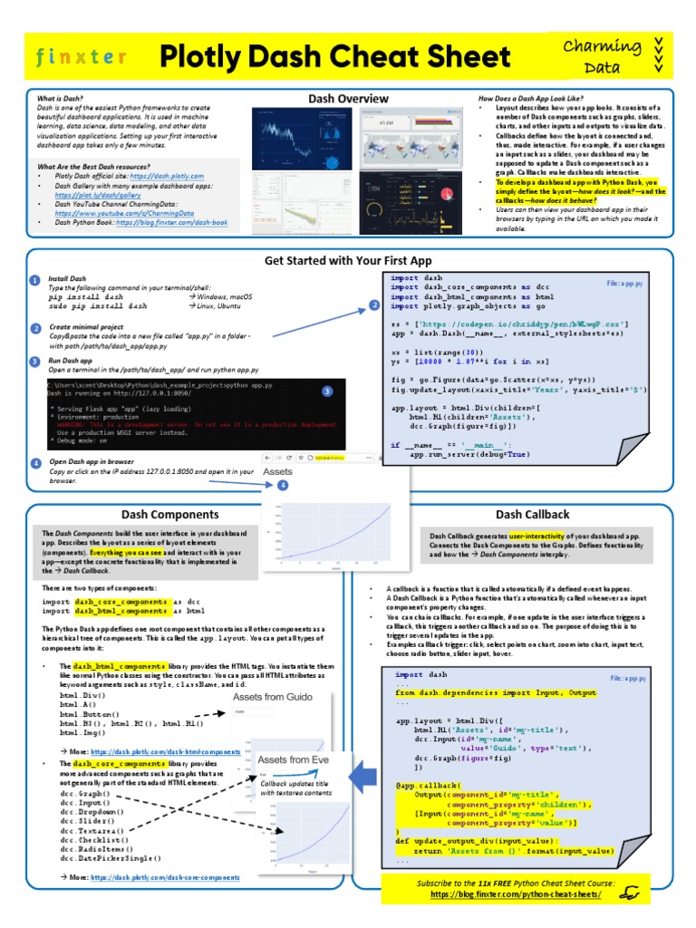 Charming Data: Dash Overview | PDF | Html | Application Software
