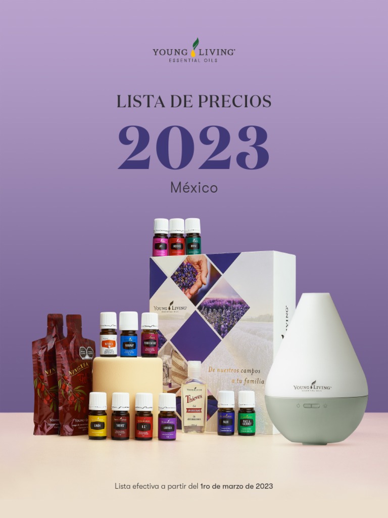 Lista de Precios Young Living 2023 | PDF | Ingredientes de comida ...