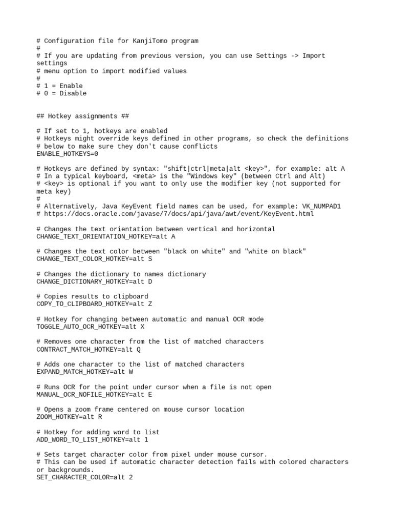 Config | PDF | Keyboard Shortcut | Java (Programming Language)