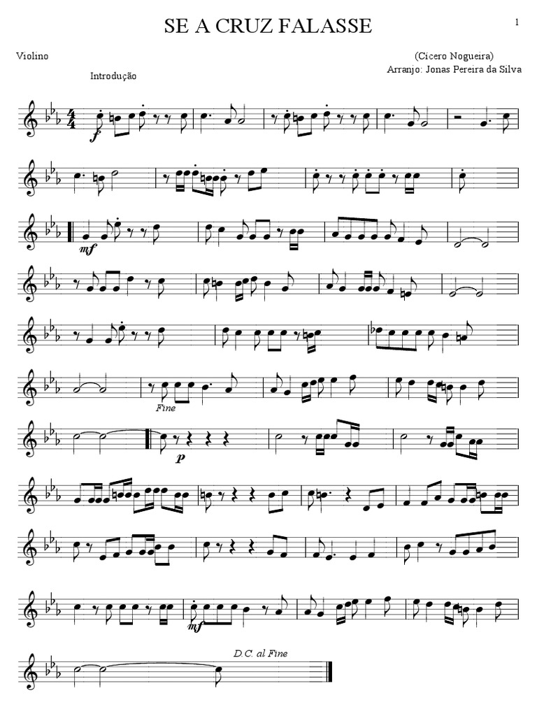 Se A Cruz Falasse - Violino | PDF