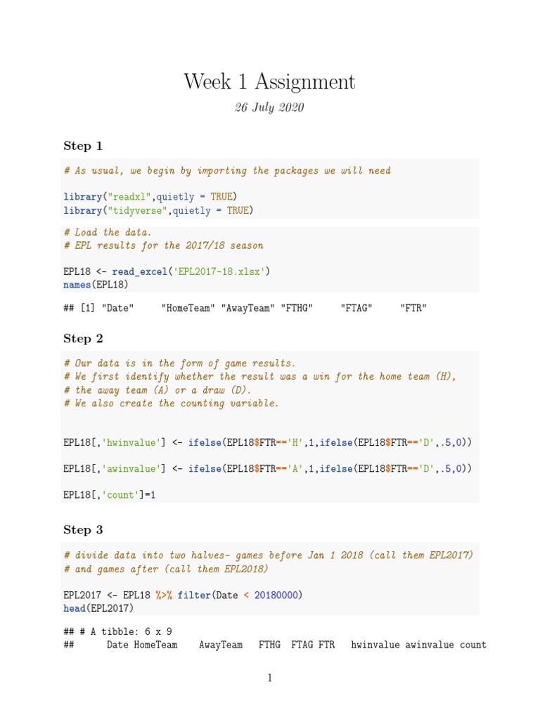 Week 1 Assignment Sol | PDF | Errors And Residuals | Multivariate Statistics