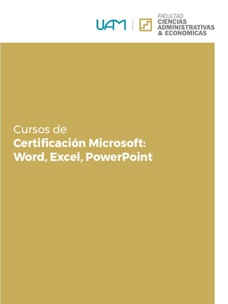 Certificaciones Microsoft UAM | PDF | Microsoft Excel | Microsoft Word