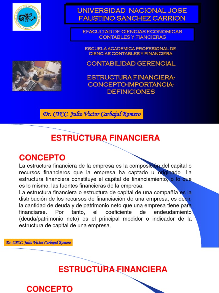 Estructura Financiera-Concepto-Importancia | PDF | Contabilidad | Bancos