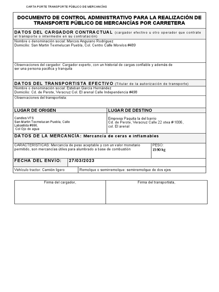 CARTA Porte HJK | PDF