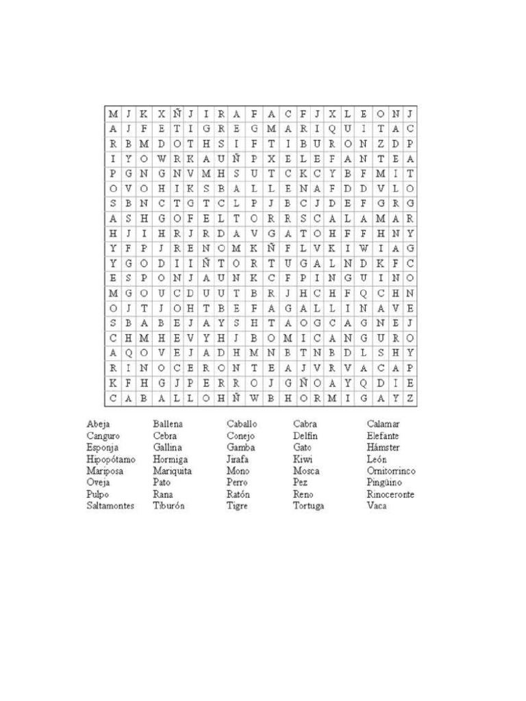 Sopa de Letras | PDF