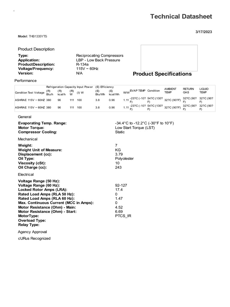 Technical Datasheet: Product Specifications | PDF | Electrical Resistance And Conductance ...
