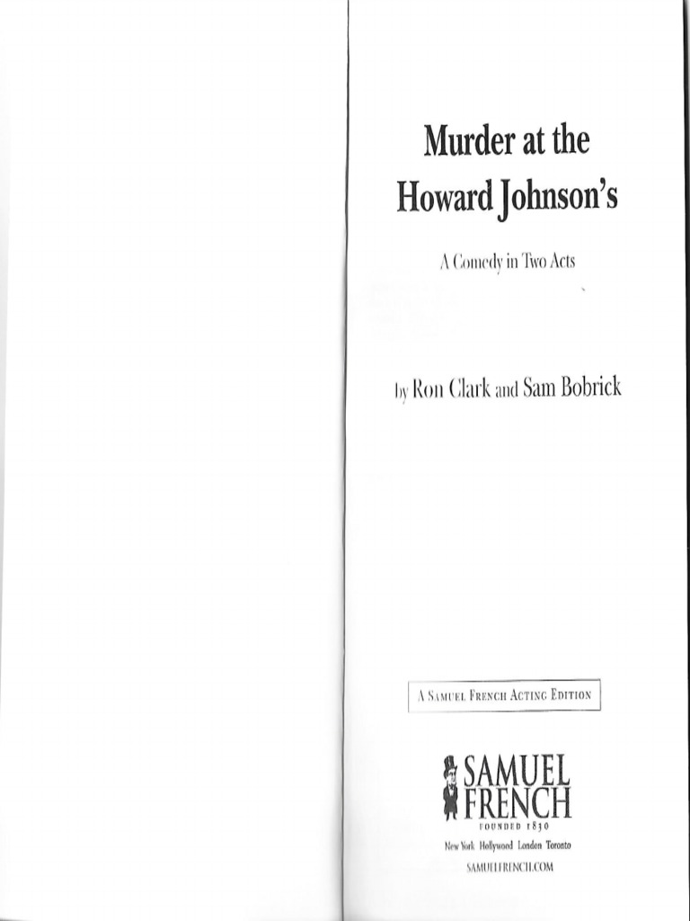Murder at The Howard Johnson's - Script | PDF