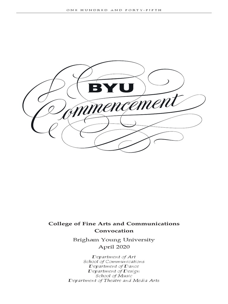 BYU Commencement Program 2020 | PDF