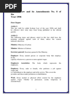 Egyptian Labor Law 12 Year 2003 - English | PDF | Cost Of Living ...