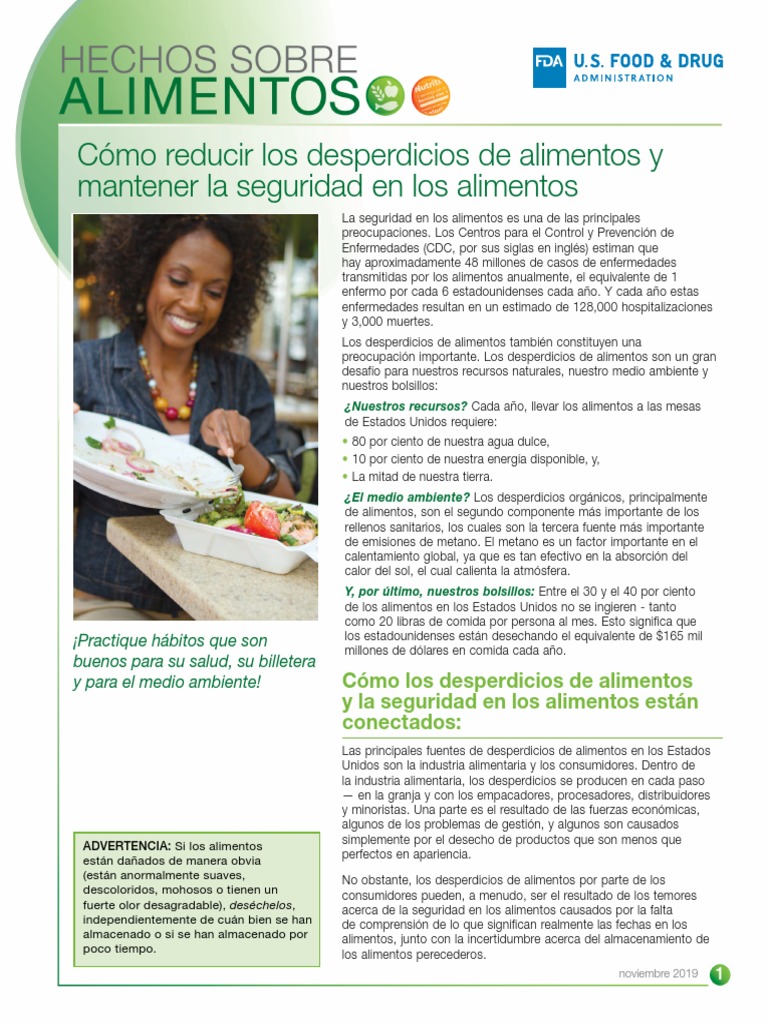 How-To-Cut-Food-Waste-And-Maintain-Food-Safety-Spanish 0 | PDF ...