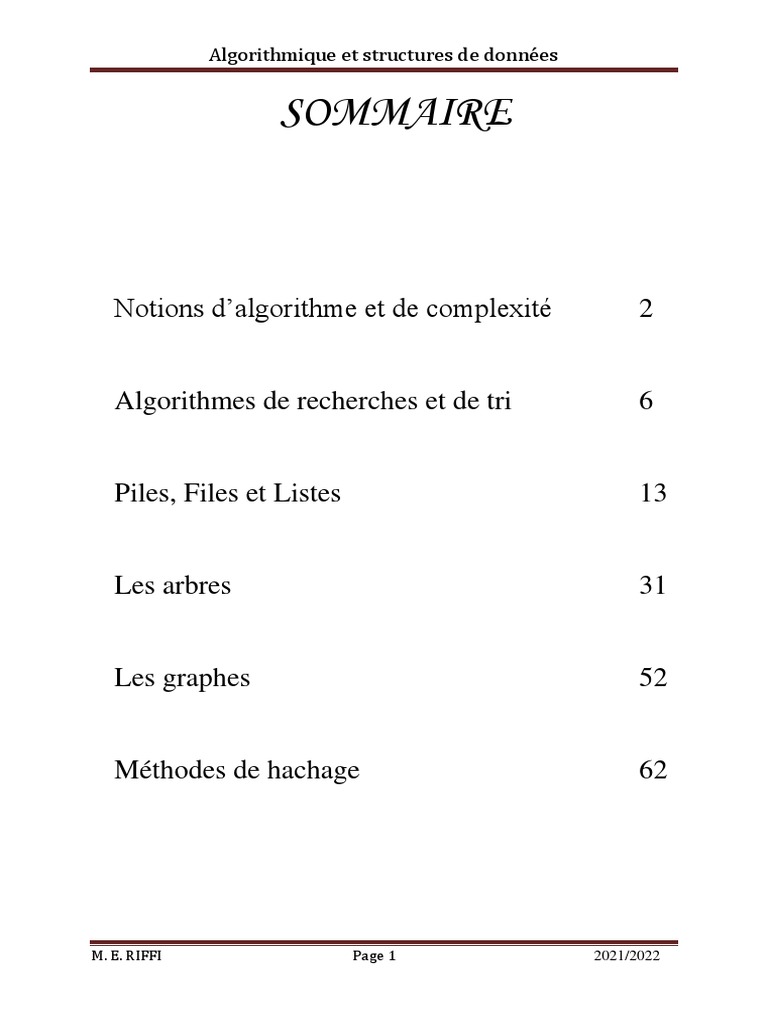 Introduction à l'algorithmique et complexité | PDF | Programmation | Programme informatique
