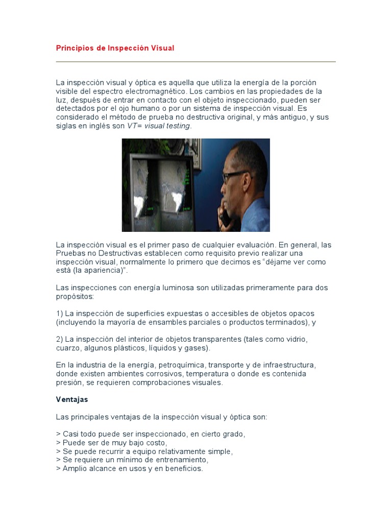 Principios de Inspección Visual | PDF | Ligero | Color