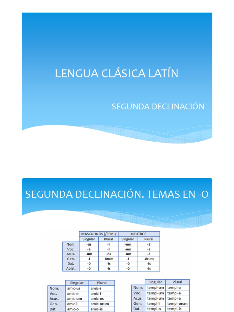 Segunda Declinación en Latín | PDF