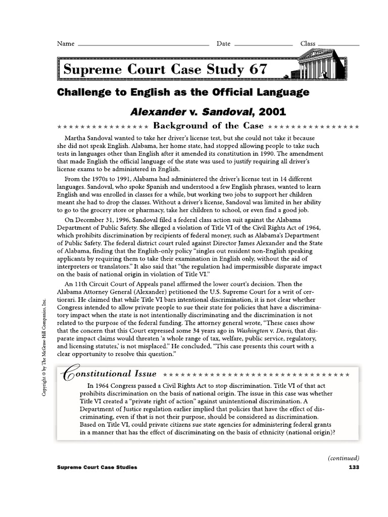 Alexander v. Sandoval | PDF