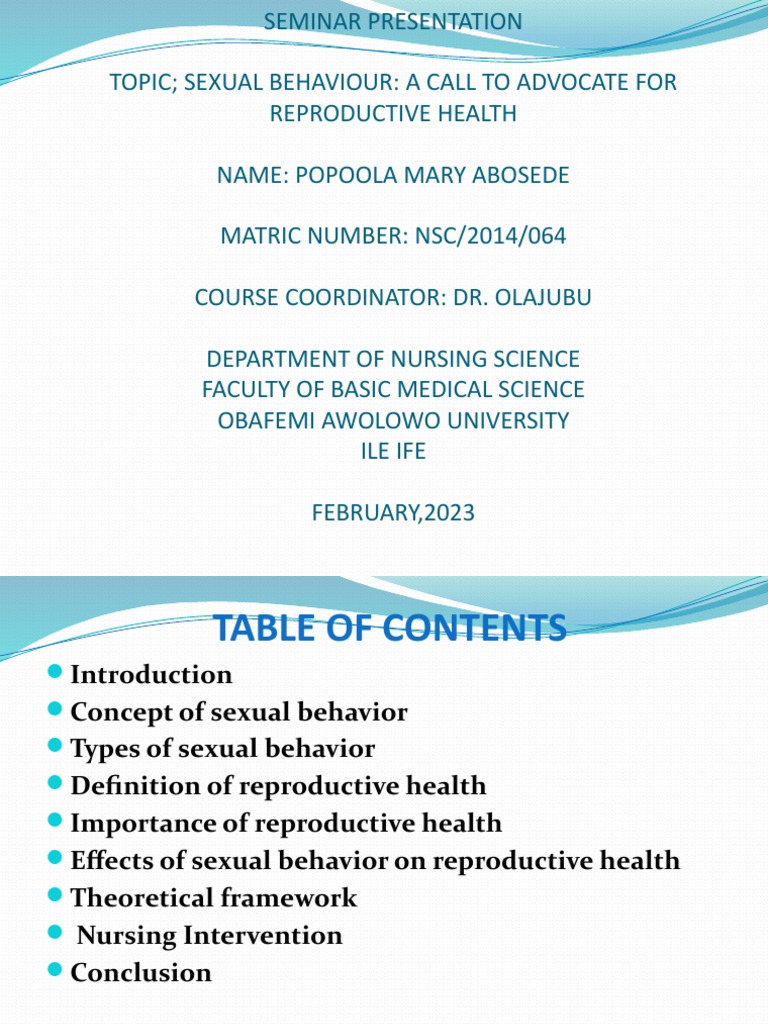 Sexual Health | PDF | Human Sexual Activity | Sexually Transmitted ...
