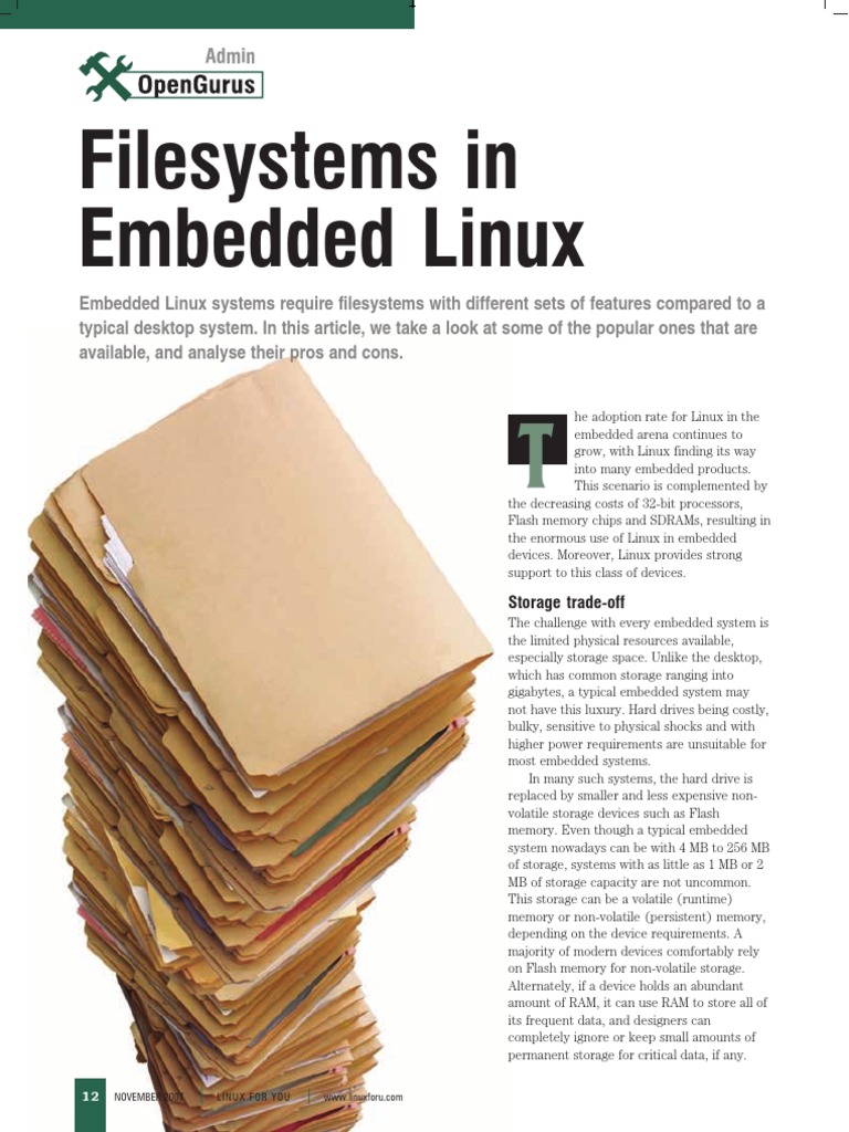 File System Embedded Linux | PDF | File System | Flash Memory