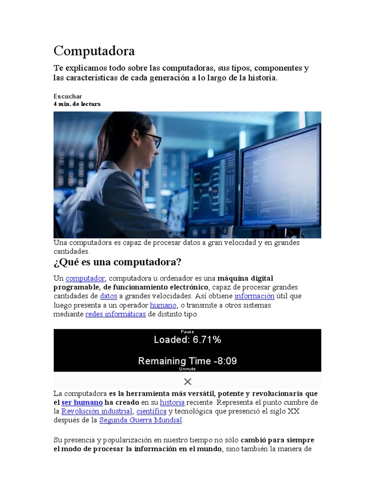 Computadora | PDF | Almacenamiento de datos de la computadora ...