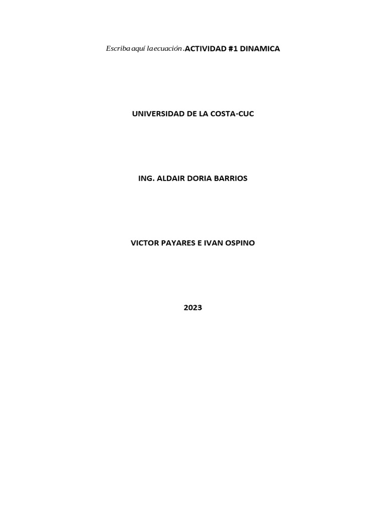 Actividad 1 Pdf Tasas Temporales Ingeniería Mecánica