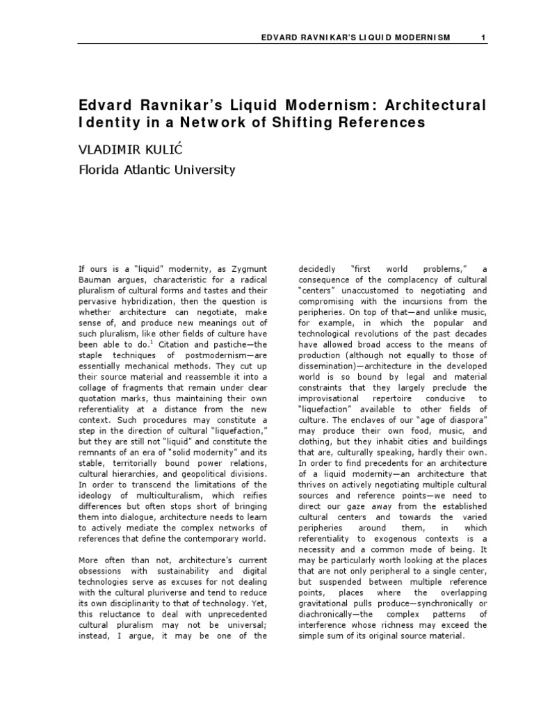 Edvard Ravnikar S Liquid Modernism Archi | PDF | Slovenia | Socialist ...