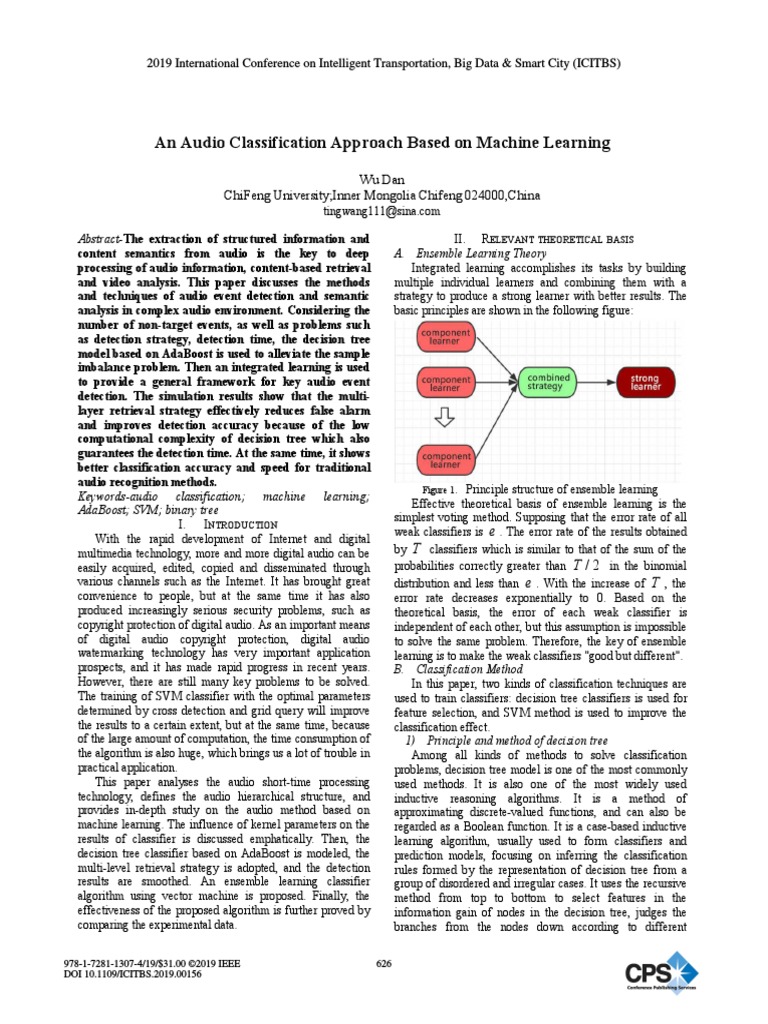 An Audio Classification Approach Based On Machine Learning Pdf
