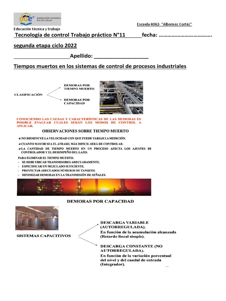 Comparto 'Tiempos Muertos en Los Sistemas de Control de Procesos Industriales 2' Contigo | PDF ...