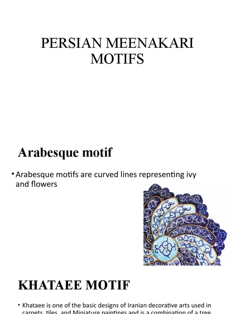 Persian Meenakari Motifs Explained | PDF | Home & Garden | Art