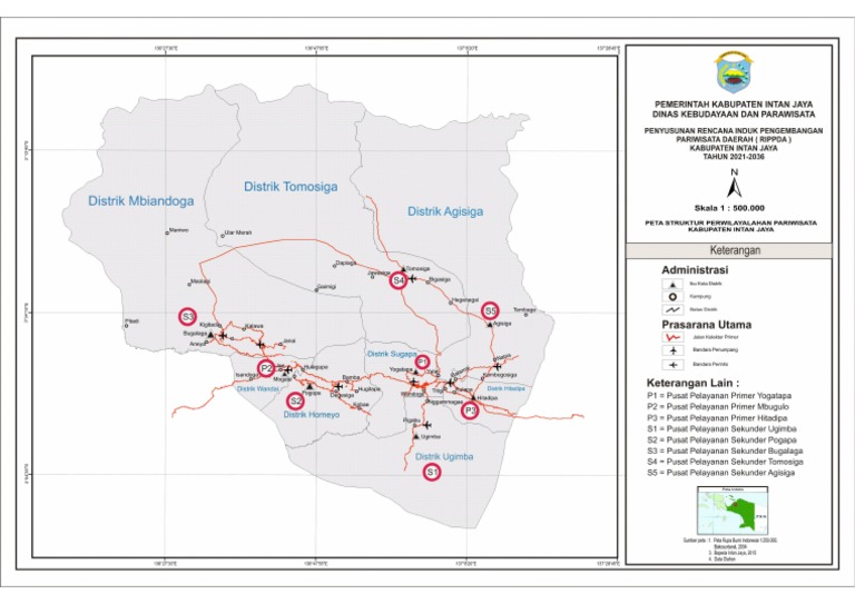 Lembar 1. Peta Struktur Perwilayahan Pariwisata | PDF