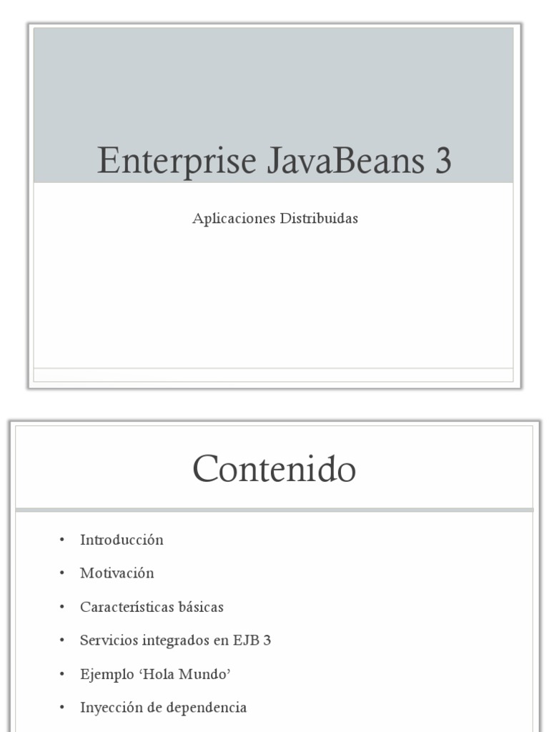 EJB 3: Enterprise JavaBeans 3 para aplicaciones distribuidas | PDF ...