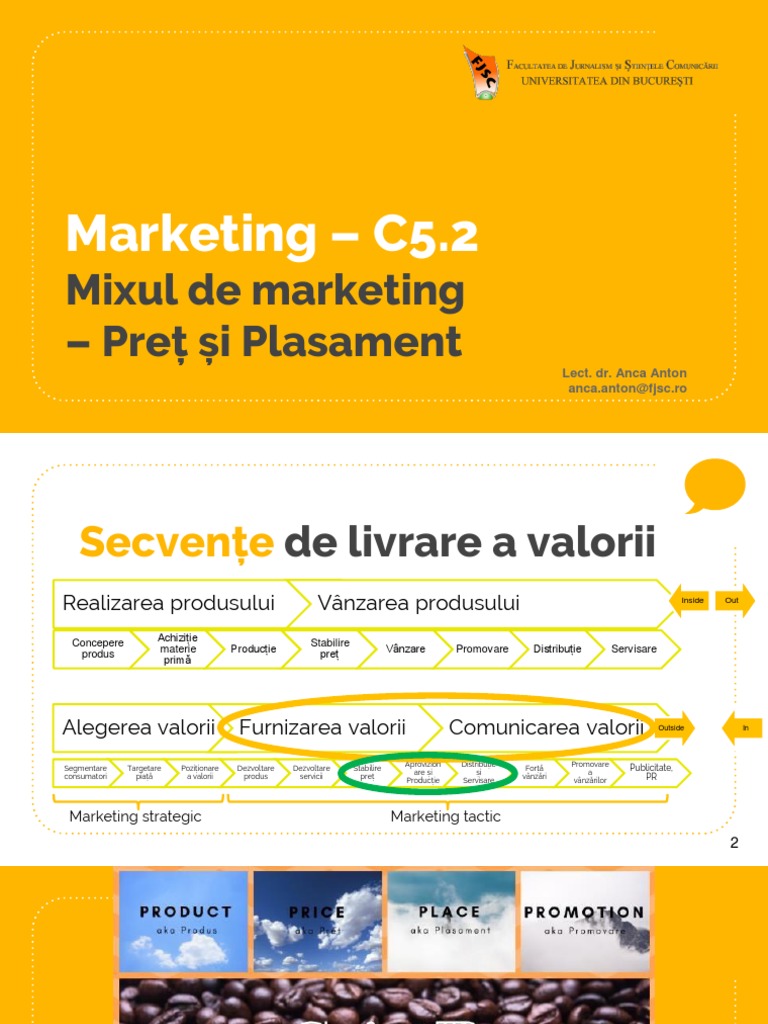 Marketing - C5.2: Mixul de Marketing - Preț Și Plasament | PDF
