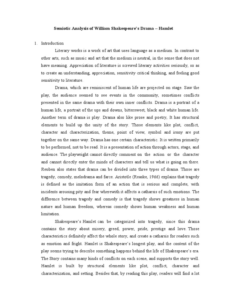 Semiotic Analysis of William Shakespeare | PDF | Hamlet
