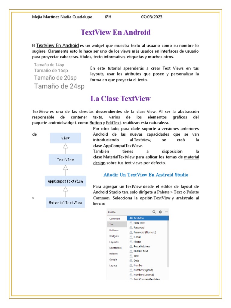 TextView en Android | PDF | Android (sistema operativo) | Píxel
