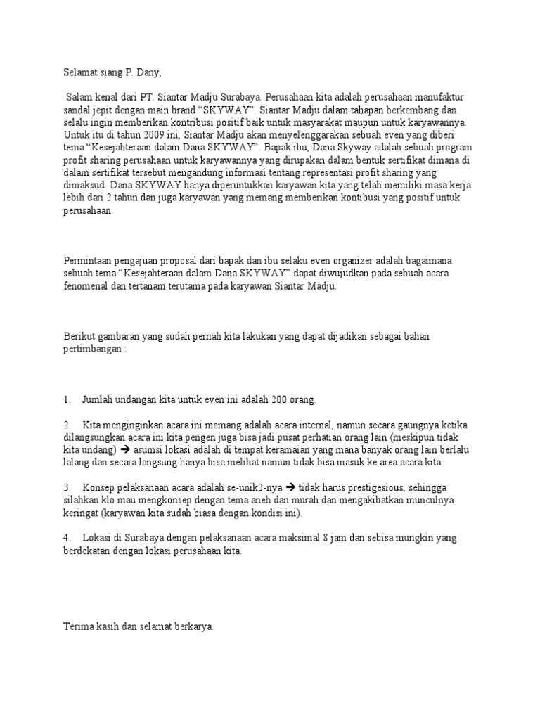 Biefing Skyway Product | PDF