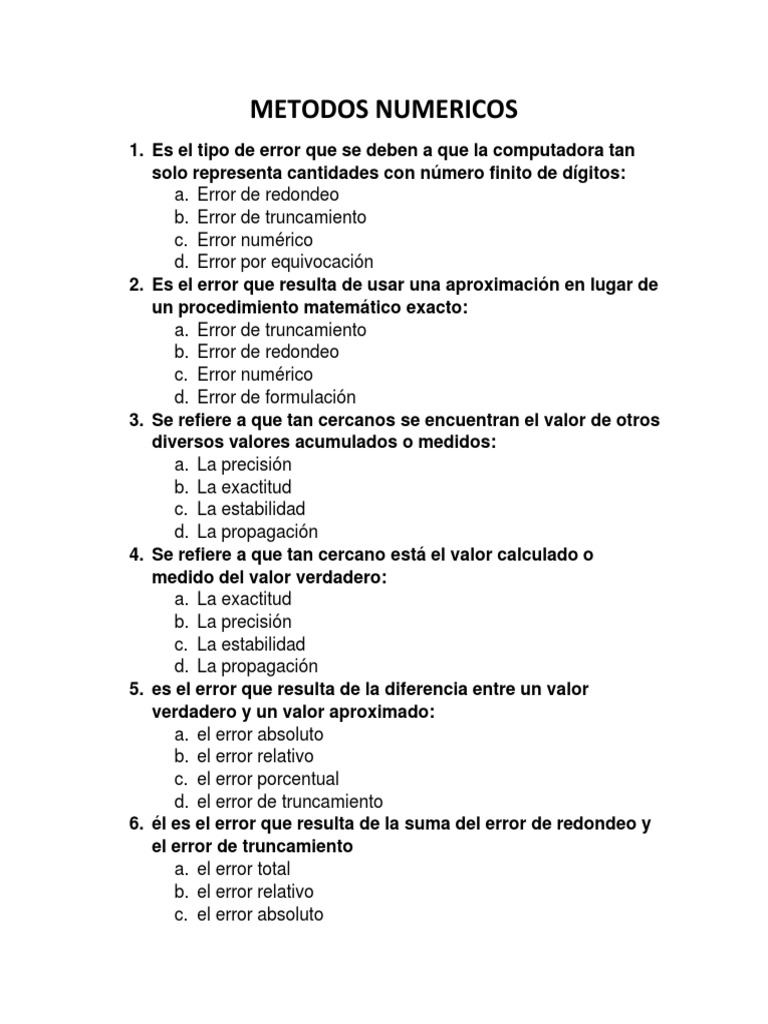 Metodos Numericos | PDF | Métodos y materiales de enseñanza