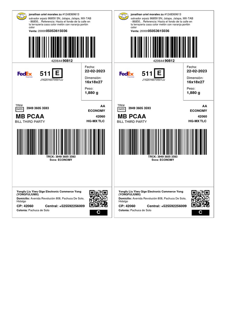 Shipment Labels 230222155415 | PDF
