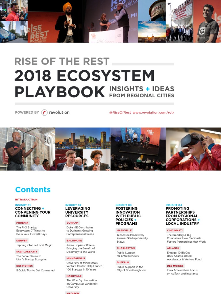 ROTR 2018 Ecosystem Playbook | PDF | Startup Company | Small Business ...