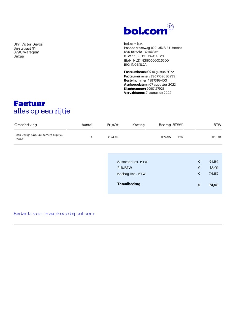 Factuur: Alles Op Een Rijtje | PDF
